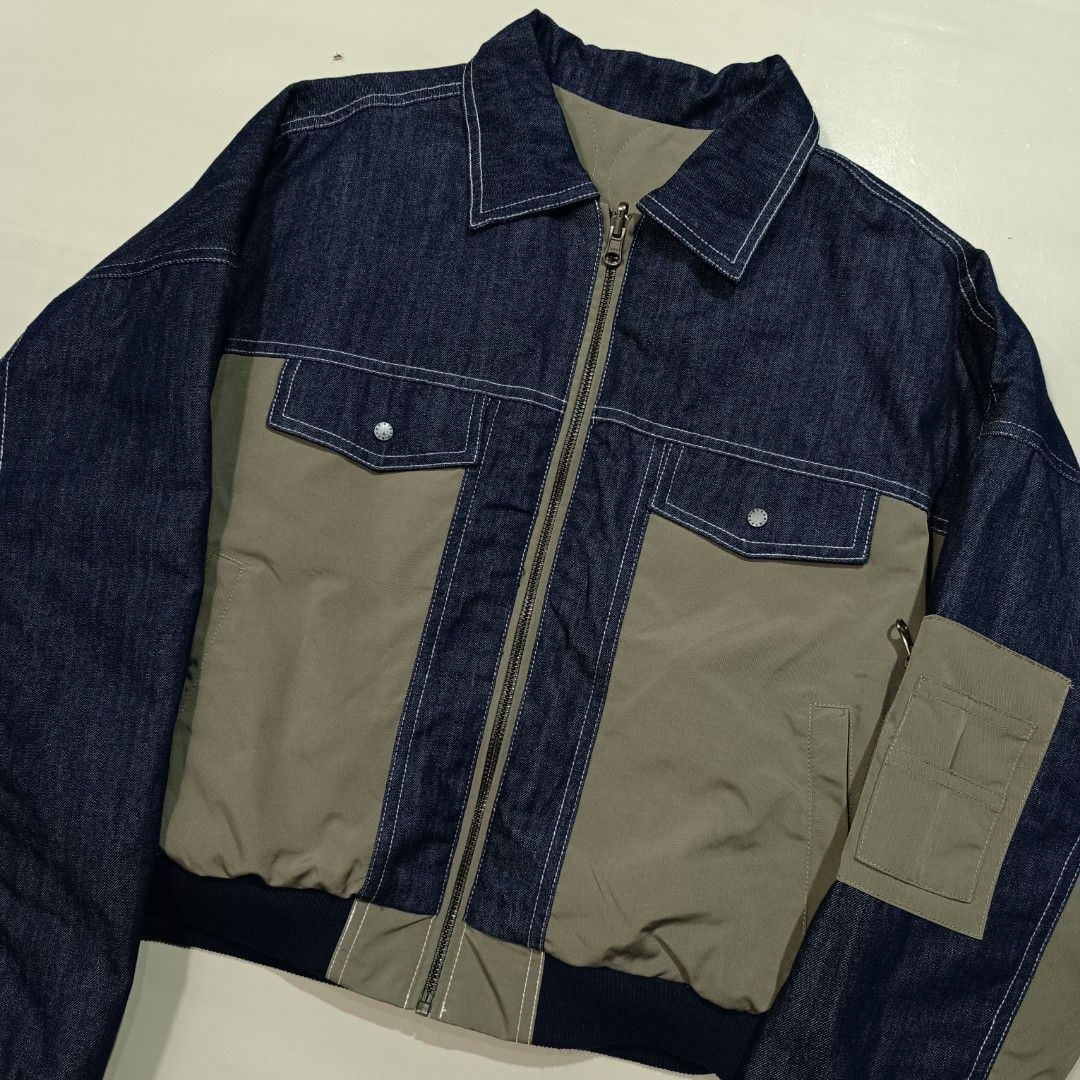 Japanese Brand Hisso Essenso Reversible Hybrid Bomber Jacket. on Carousell