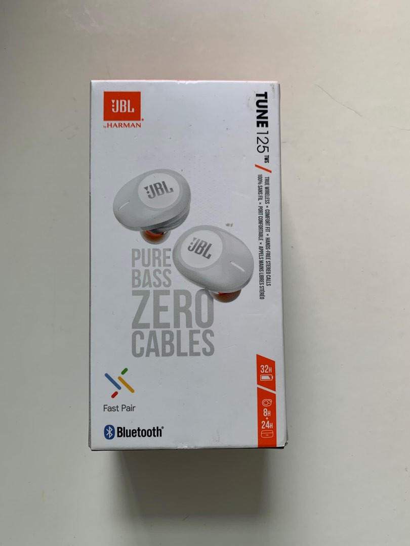 JBL tune 125 true wireless earbuds (WHITE), Audio, Earphones on Carousell
