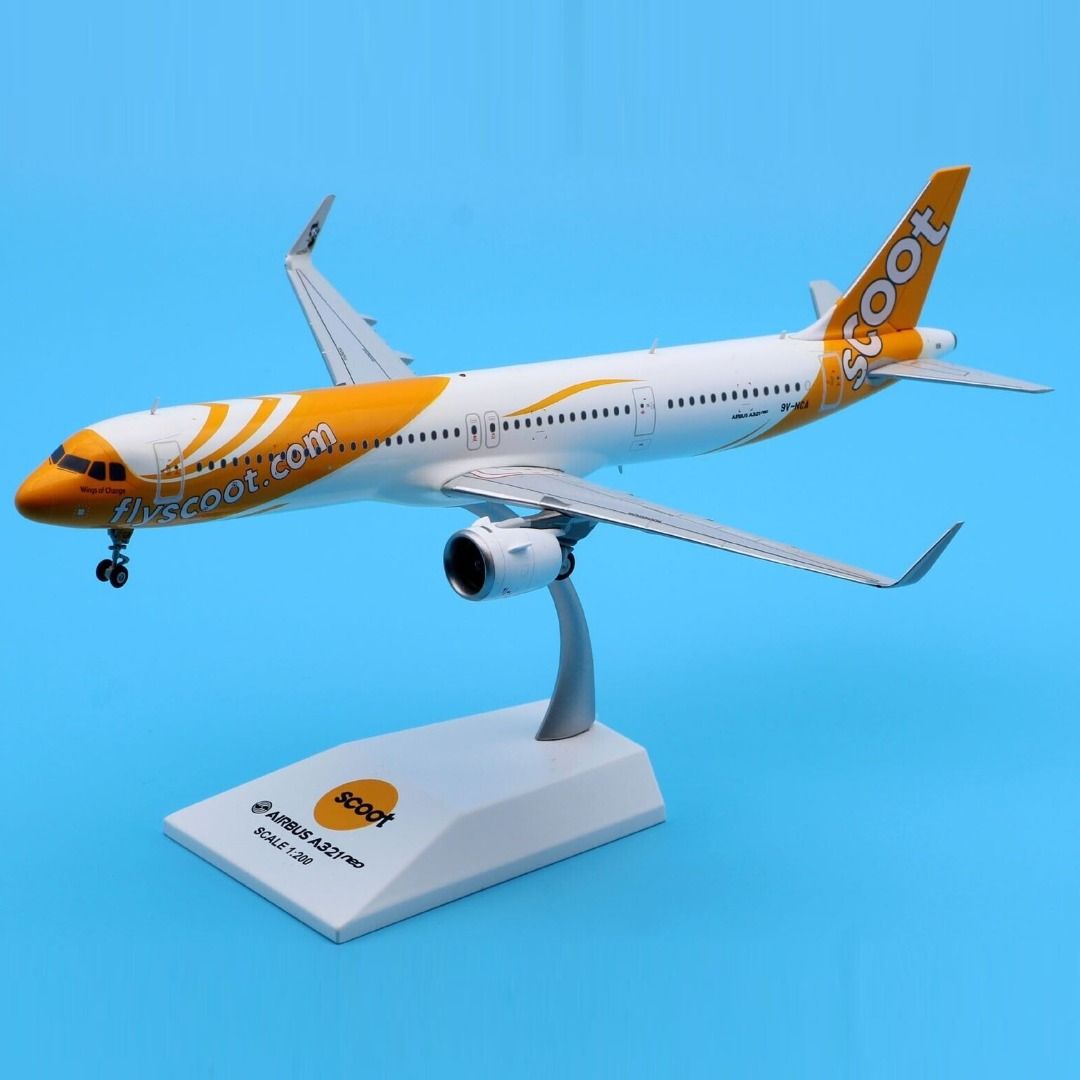JC Wings Scoot Singapore Airlines Airbus A321neo 9V-NCA 1:200 Airplane ...
