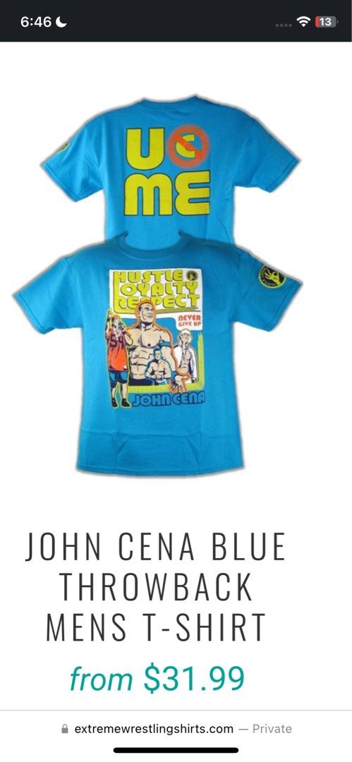 2015 John Cena UCME Throwback T shirt M on Carousell