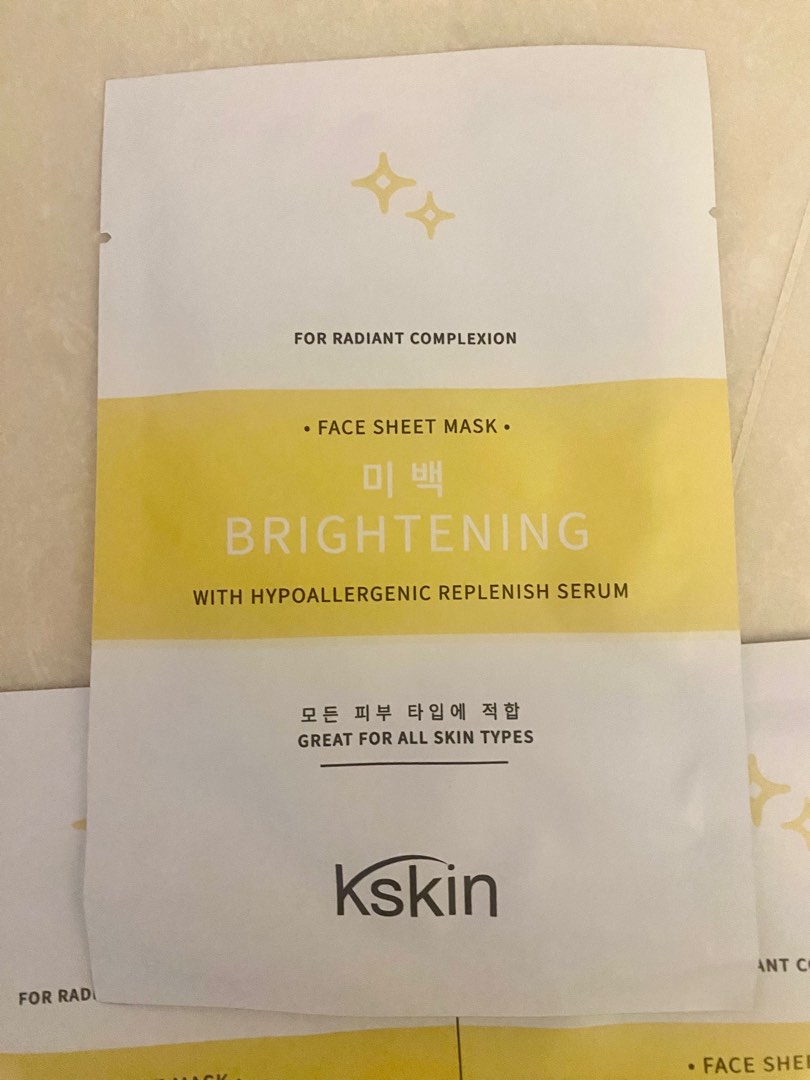 Kskin brightening face sheet mask for radiant complexion with ...