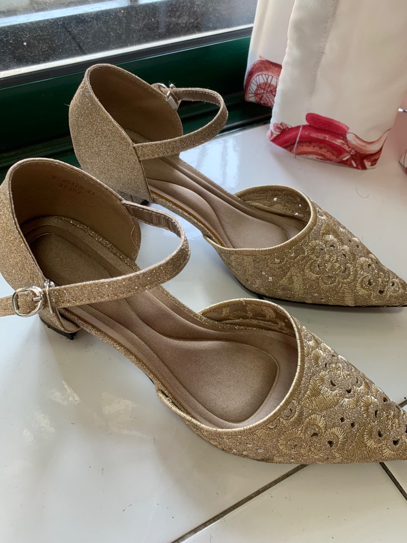 Heels nikah sanding champagne , Women's Fashion, Footwear, Heels on ...