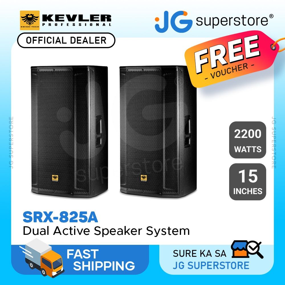 KEVLER SRX-825A 15" 2200W Dual Full Range 2-Way High Powered Active ...