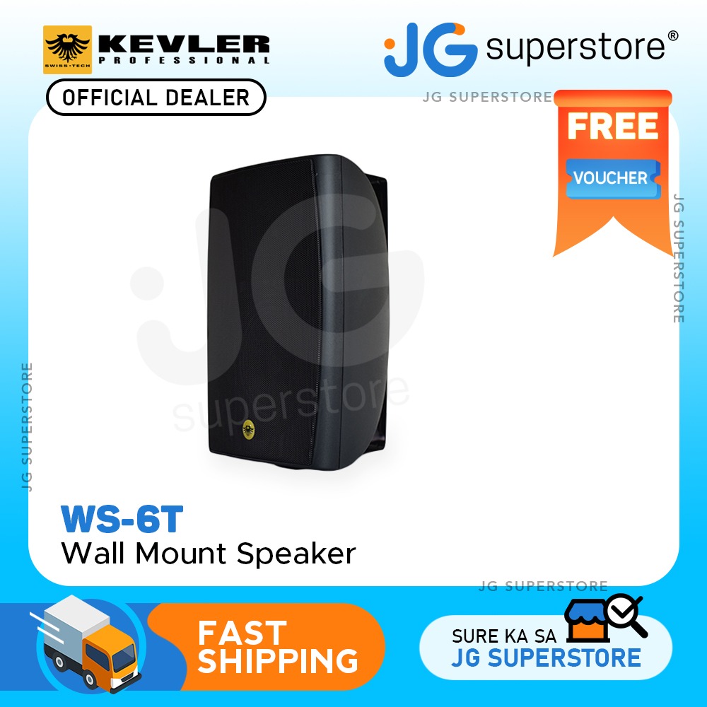 KEVLER WS-6T 6.5" 200W 2-Way Bass Reflex Passive Wall Mount Speaker with 100V Multi-TAP Function ...
