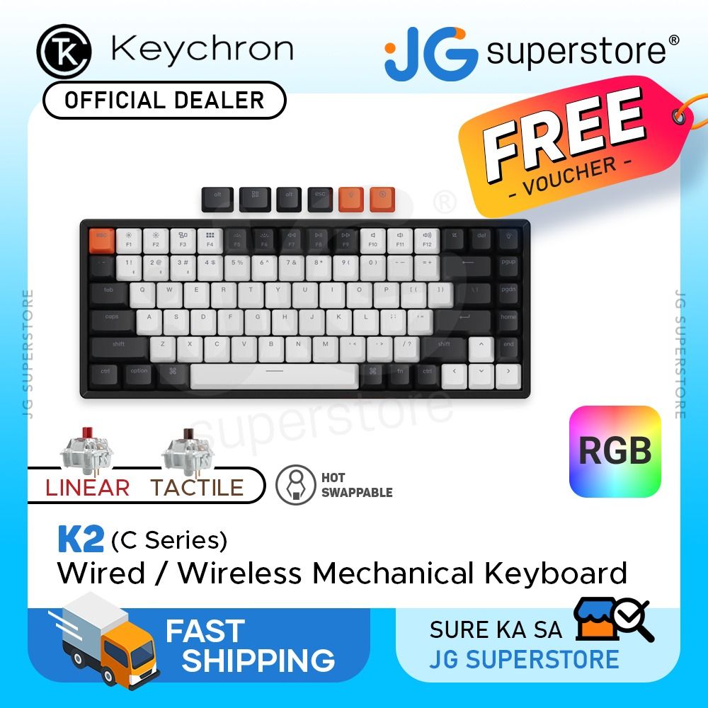 Keychron K2 84 Keys Bluetooth Wireless / Wired Compact Tenkeyles ...