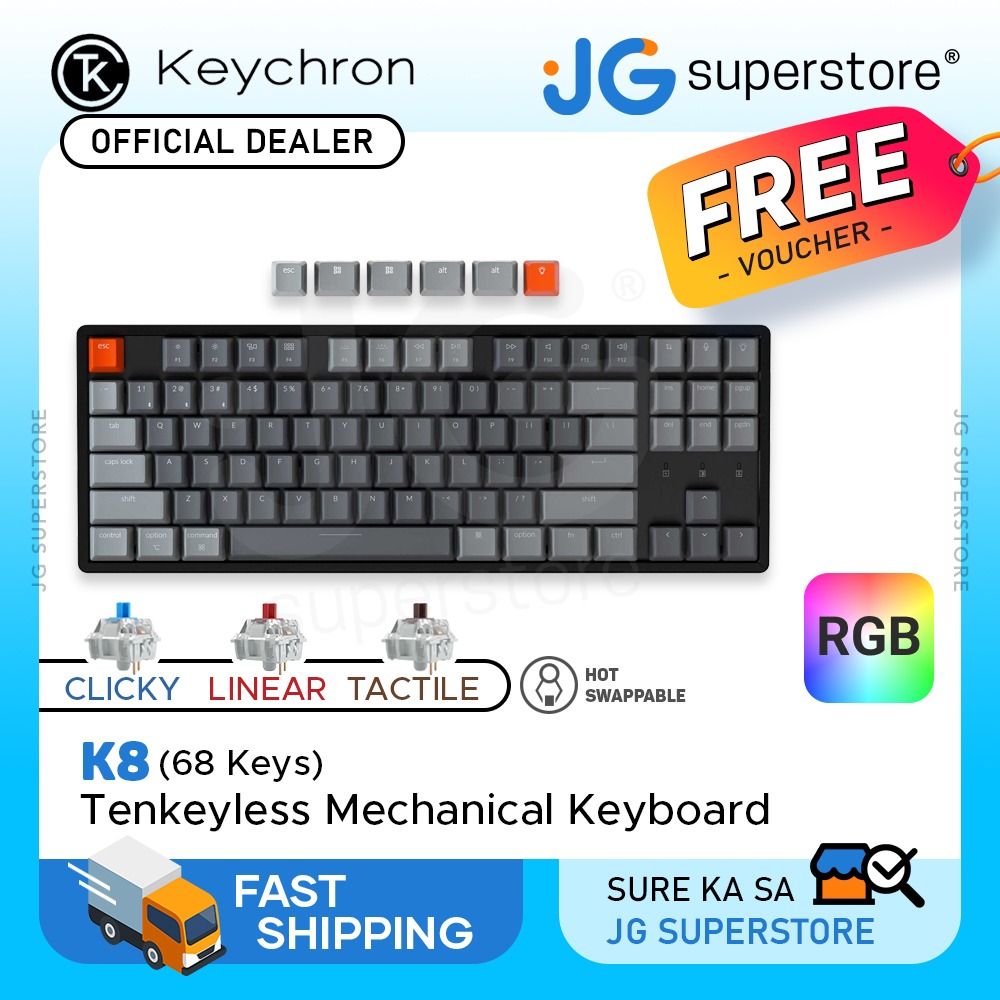 Keychron K8 87 Keys Wired / Wireless Bluetooth TKL Tenkeyless ...