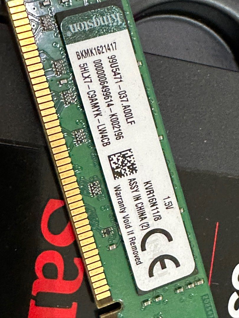 Kingston KVR16N 11/8 (8GB RAM), Computers & Tech, Parts & Accessories ...
