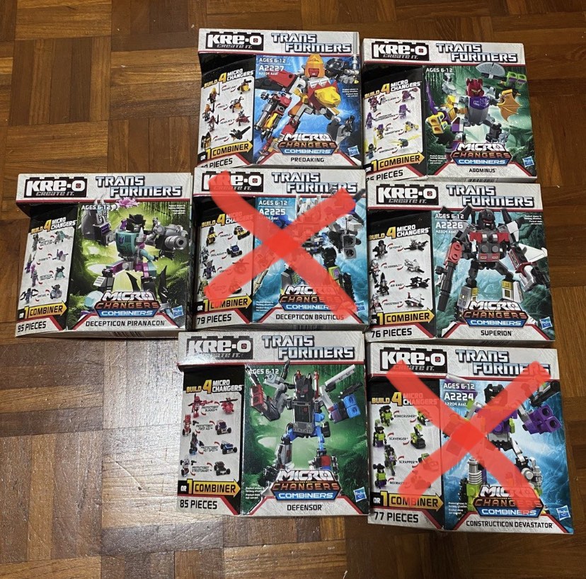 KRE-O Kreo Micro Changers Combiners Transformers G1 Bruticus Devastator ...