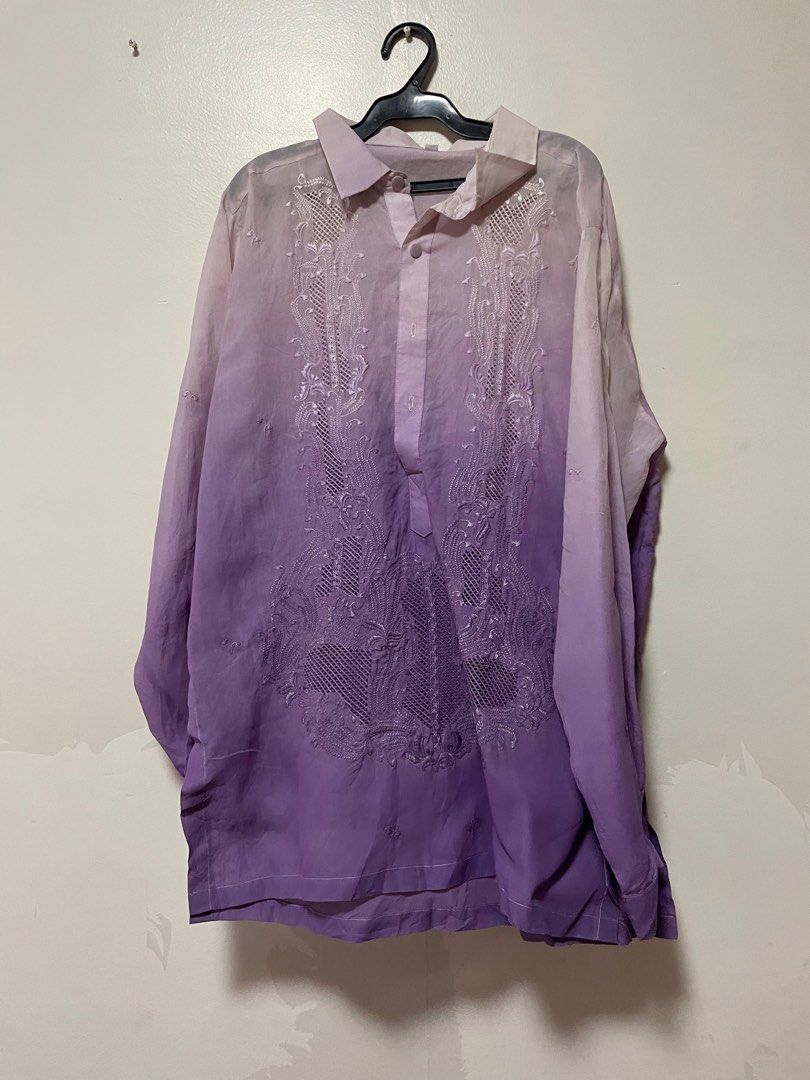 Lavander barong tagalog, Men's Fashion, Tops & Sets, Formal Shirts on ...