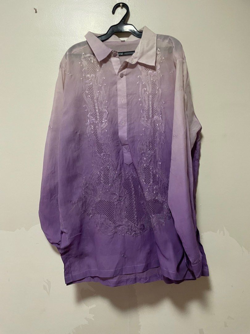 Lavander barong tagalog, Men's Fashion, Tops & Sets, Formal Shirts on ...