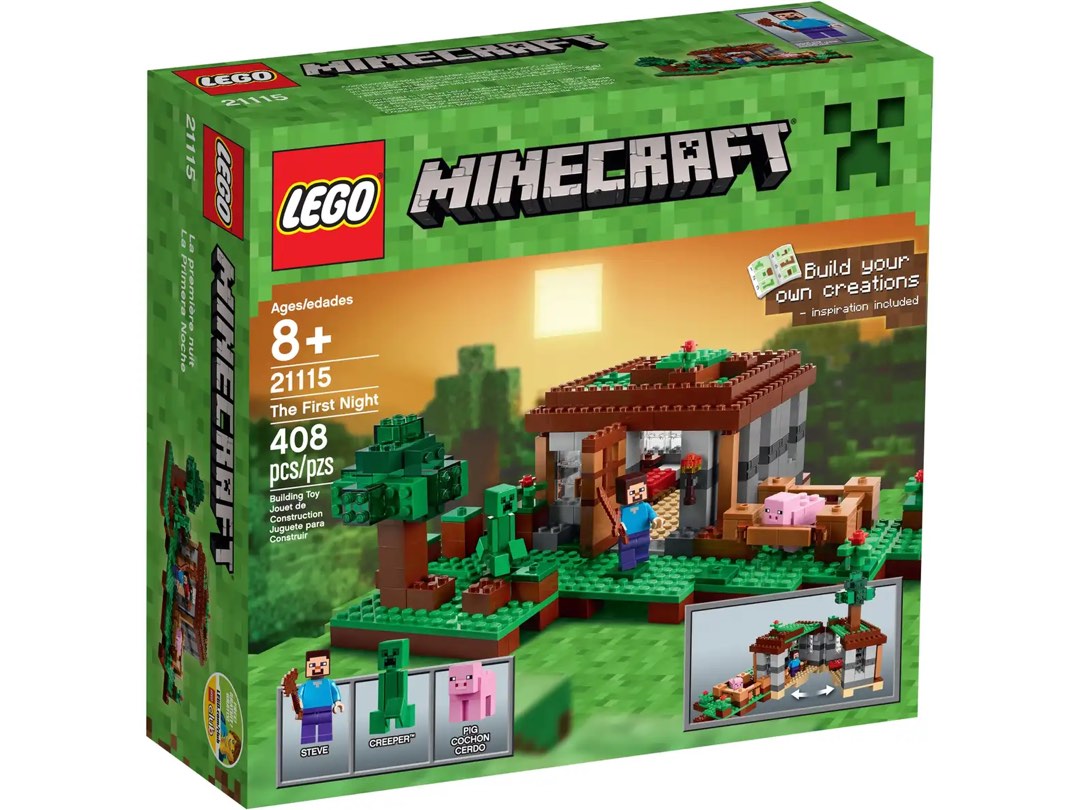 LEGO 21115 Minecraft® The First Night, 興趣及遊戲, 玩具 & 遊戲類 - Carousell