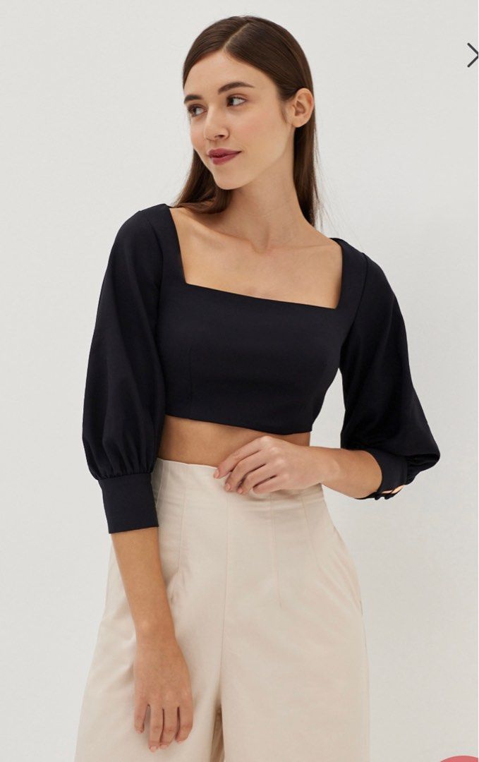 Love bonito Leana square neck top, Women's Fashion, Tops, Longsleeves ...