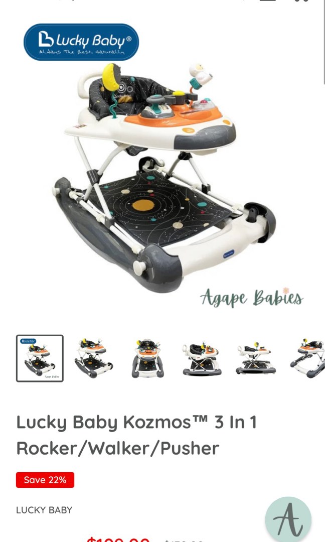 Lucky Baby Kozmoz 3 in 1 Rocker / Walker / Pusher, Babies & Kids ...
