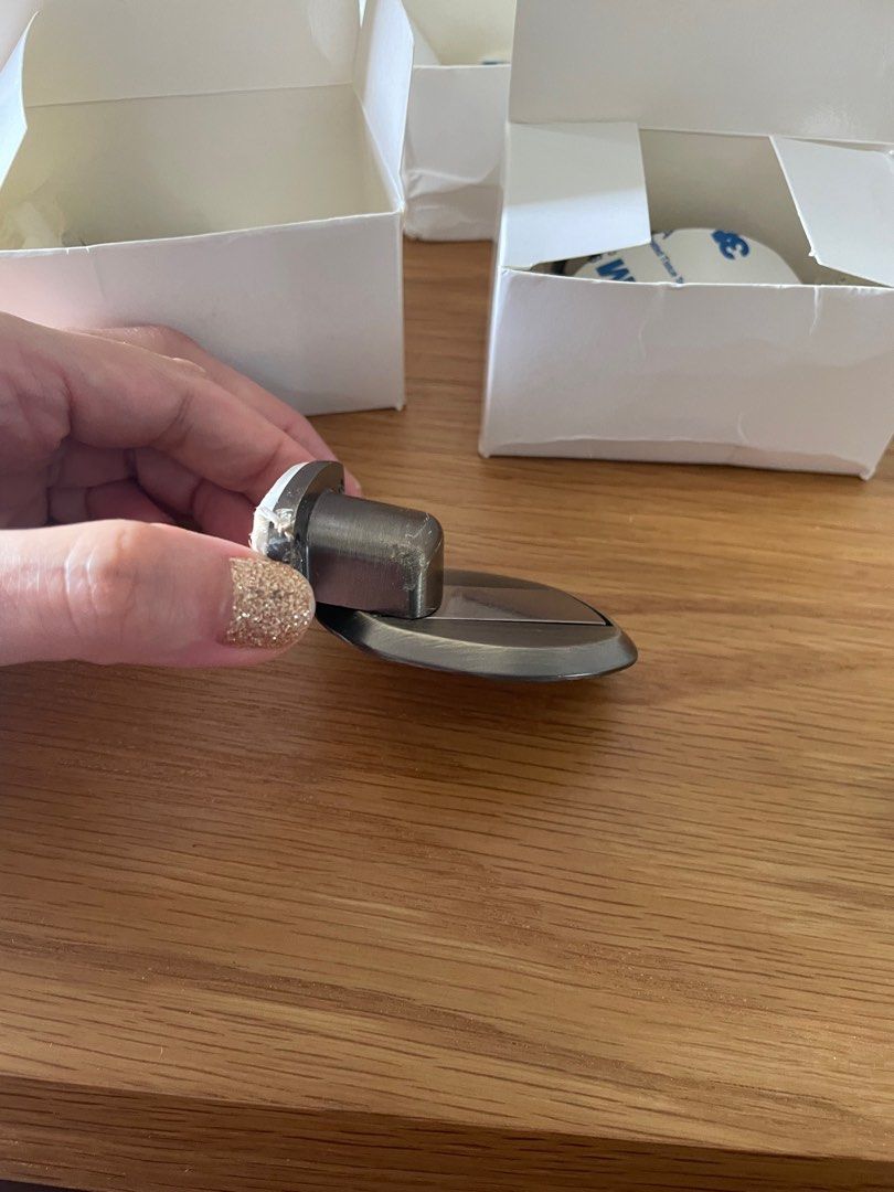 Magnetic floor sticking no screw door stopper, TV & Home Appliances ...