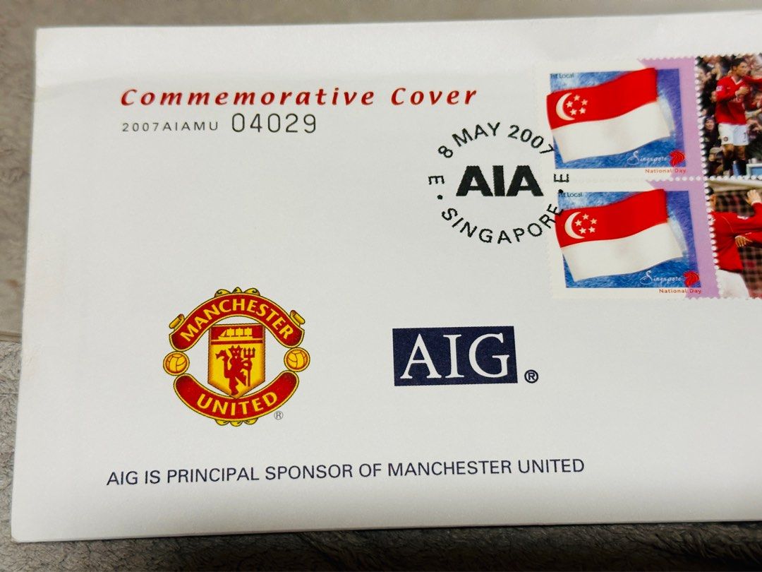 Manchester United (ManU) 2007 Commemorative Cover Singapore Stamps ...