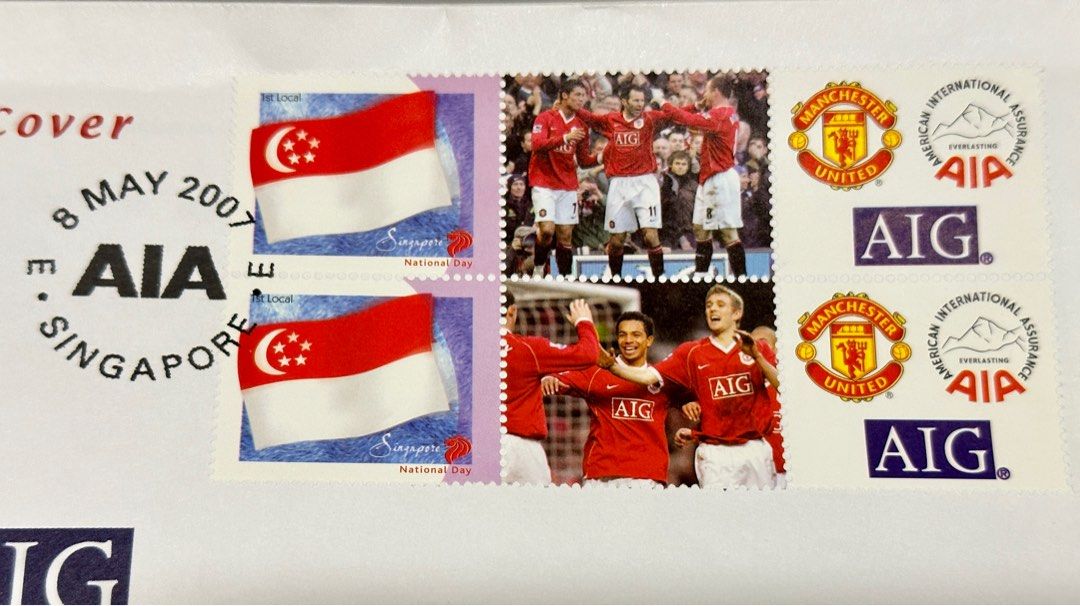 Manchester United (ManU) 2007 Commemorative Cover Singapore Stamps ...