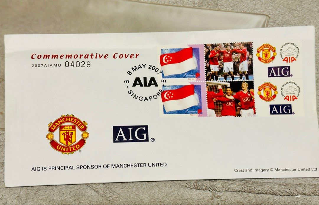 Manchester United (ManU) 2007 Commemorative Cover Singapore Stamps ...