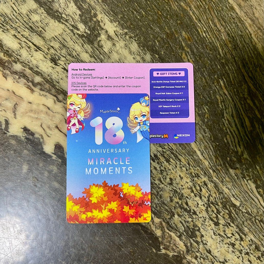 MapleStory MapleSEA 18th Anniversary - Miracle Moments Event Coupon ...