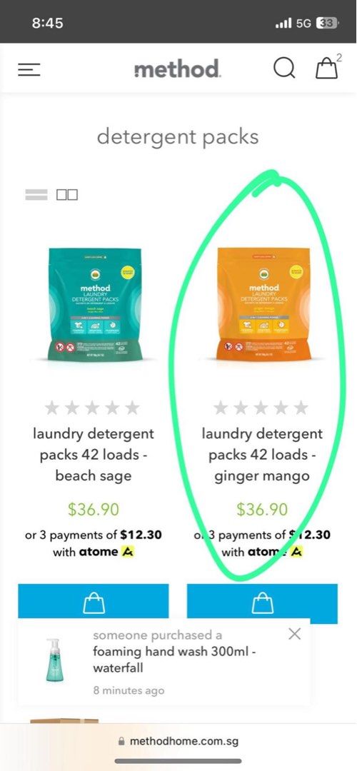 Method Laundry Detergent Pack (3 for $70), Furniture & Home Living ...