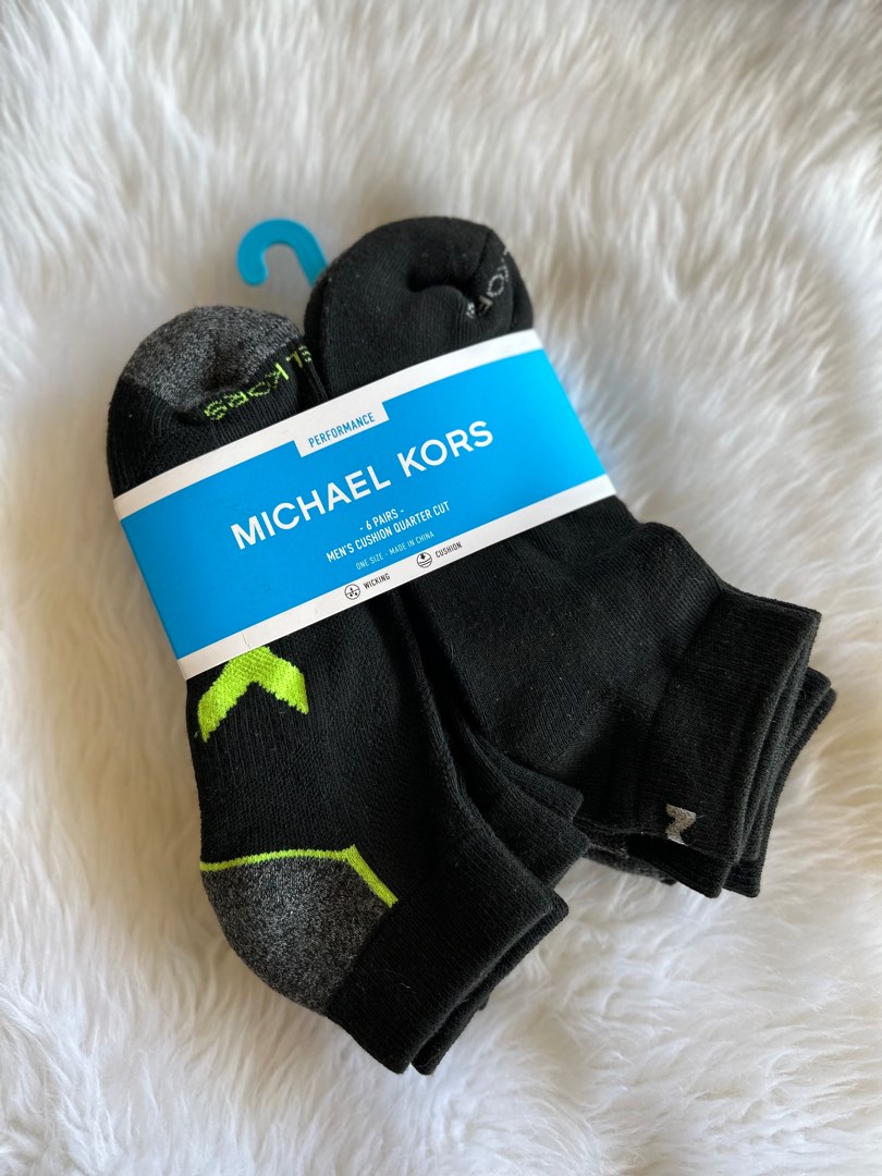 MICHAEL KORS SOCKS - 6 PAIRS-MEN'S CUSHION QUARTER CUT on Carousell