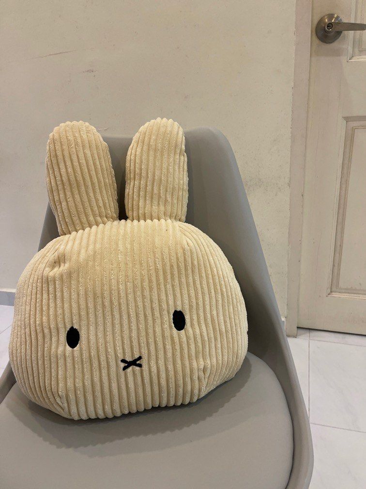 Miffy - head cushion Corduroy White, Hobbies & Toys, Toys & Games on ...