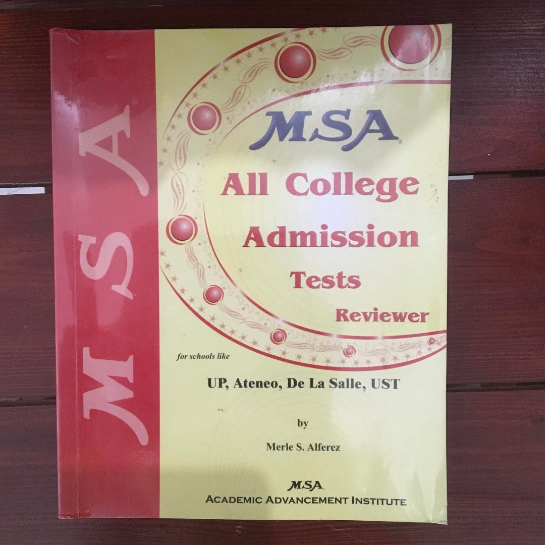 MSA College Admission Tests Reviewer [2 books] on Carousell
