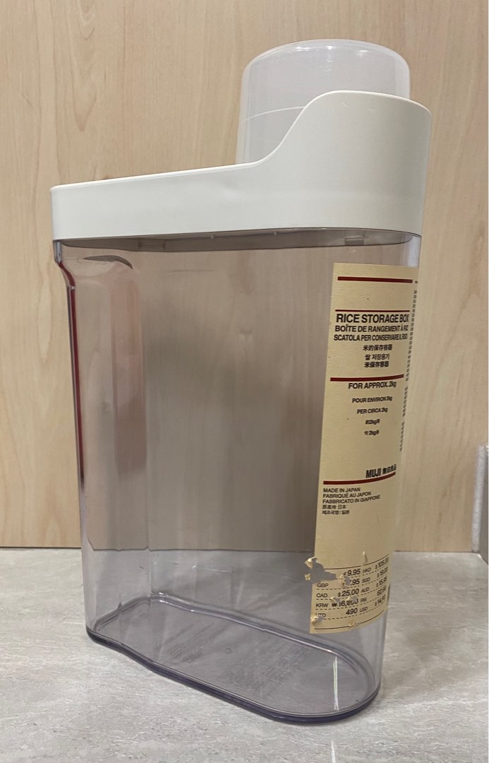 MUJI RICE STORAGE BOX, Furniture & Home Living, Kitchenware & Tableware ...