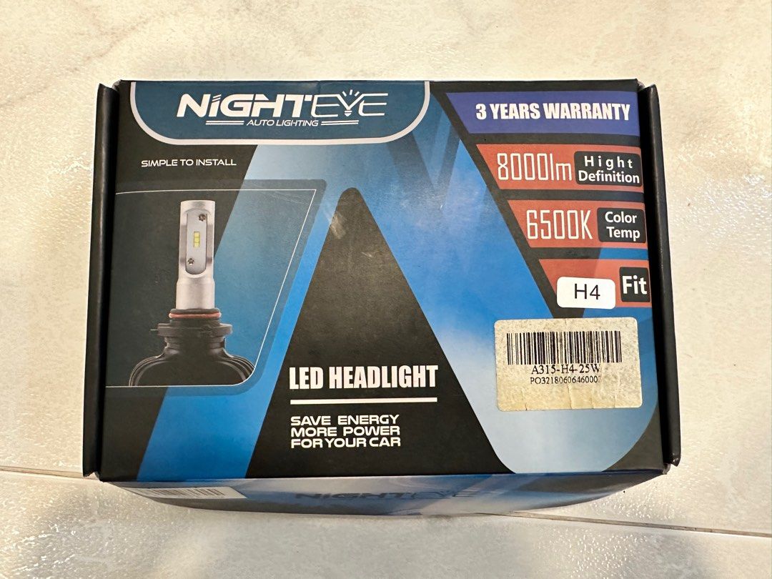 Night eye H4 LED headlights, Car Accessories, Electronics & Lights on Carousell