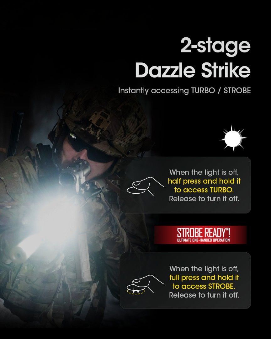 Nitecore SRT7i Tactical Flashlight, Sports Equipment, Hiking & Camping ...