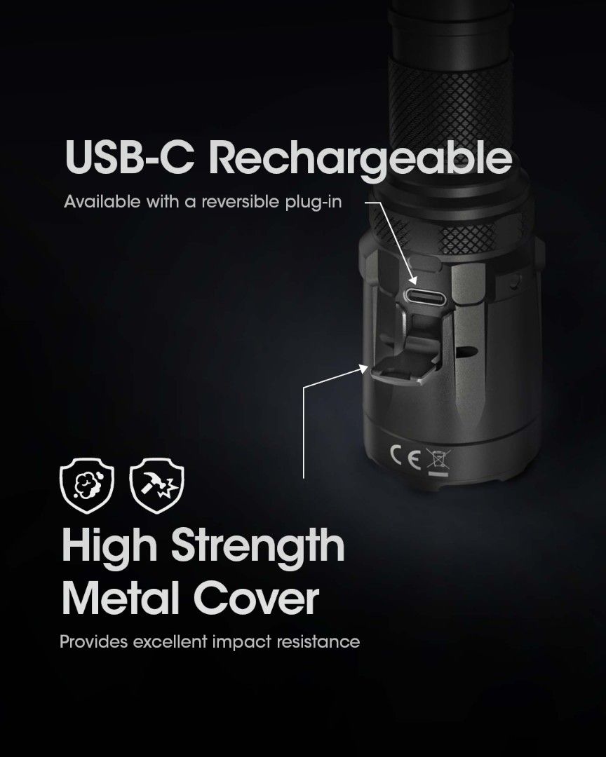 Nitecore SRT7i Tactical Flashlight, Sports Equipment, Hiking & Camping ...