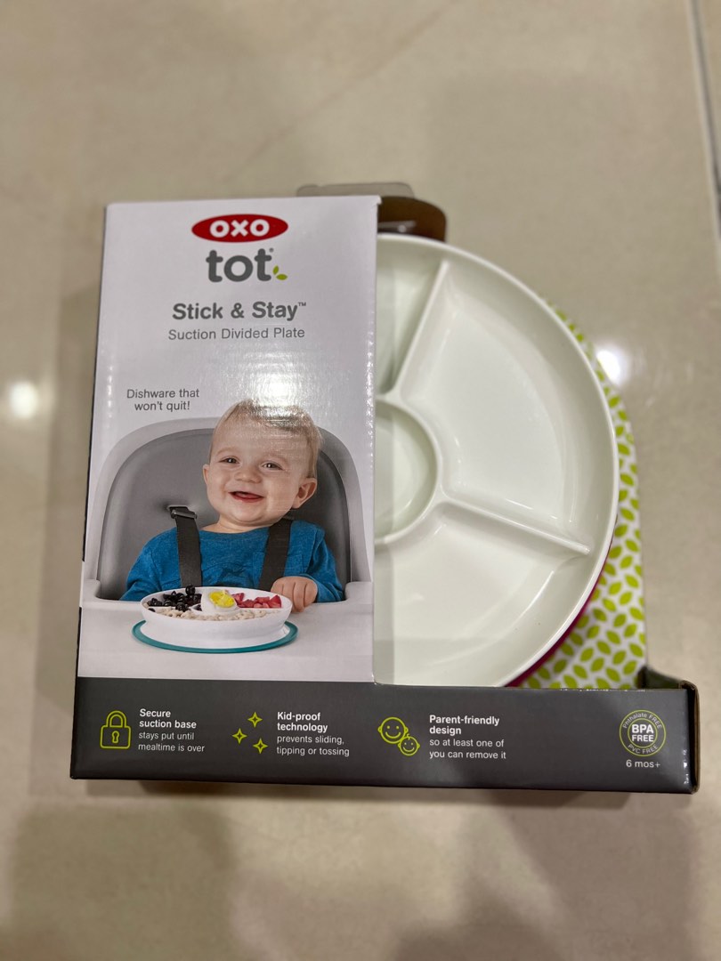 OXO TOT Suction Divided Plate, Babies & Kids, Nursing & Feeding ...
