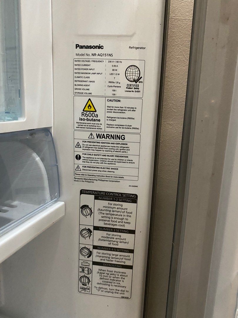 Panasonic ref, TV & Home Appliances, Kitchen Appliances, Refrigerators ...