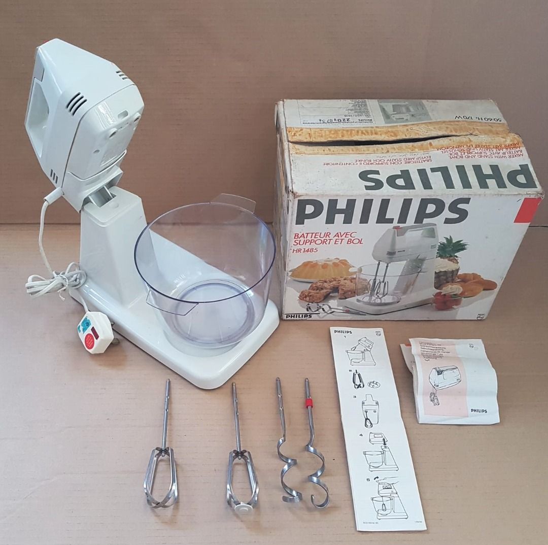 Philips Mixer with Stand and Bowl, Model HR 1485, Made in Holland, 3 ...
