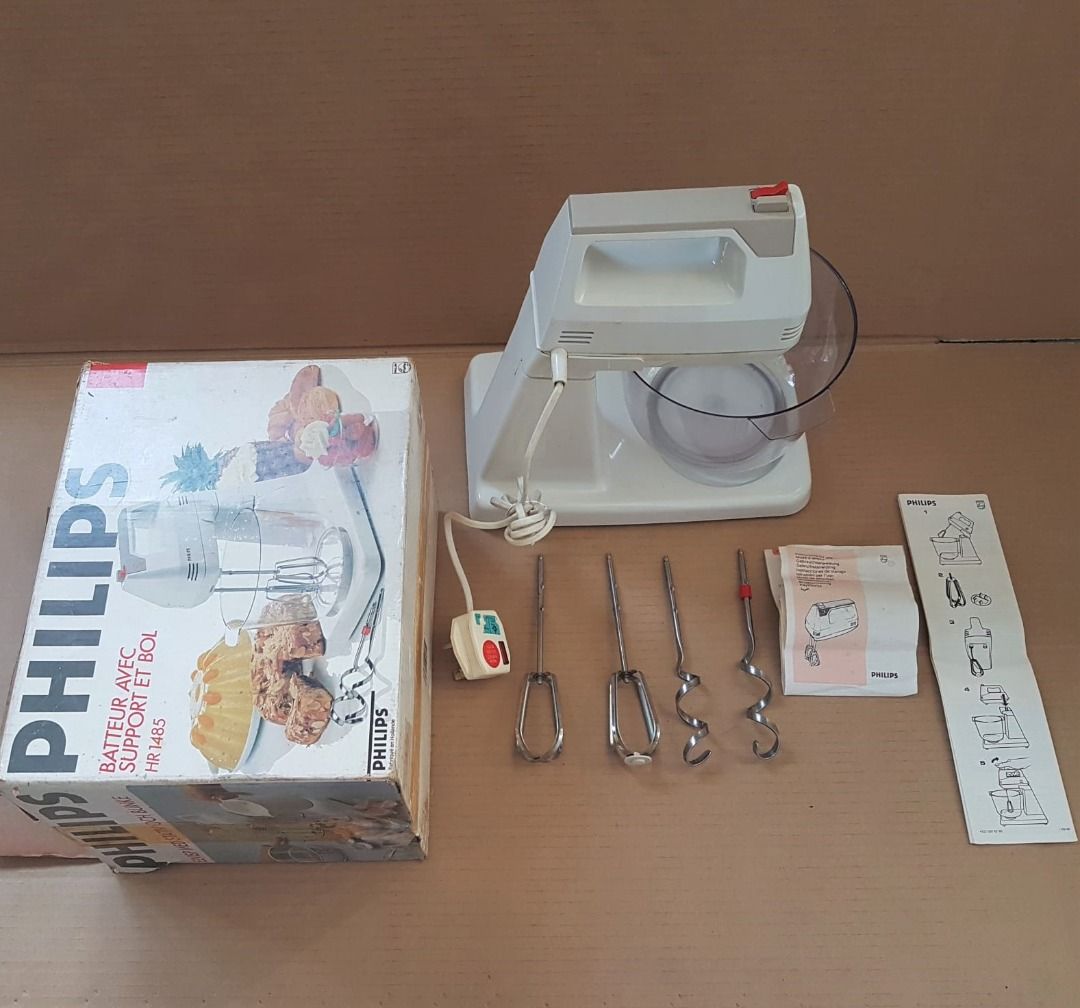 Philips Mixer with Stand and Bowl, Model HR 1485, Made in Holland, 3 ...