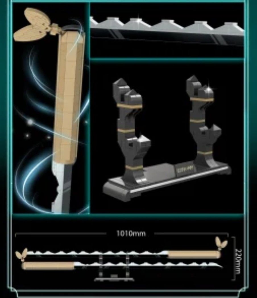 (PO) Demon Slayer Inosuke Nichirin Brick Sword and Stand Set, Hobbies ...