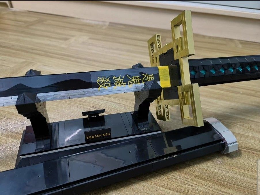 (PO) Demon Slayer Muichirou Nichirin Brick Sword and Stand Set, Hobbies ...