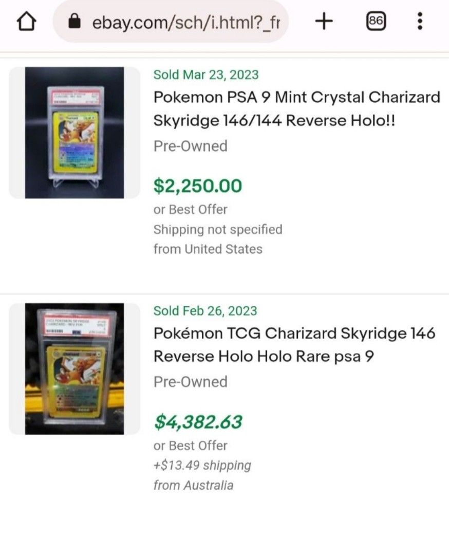 Pokemon Charizard Skyridge #146 PSA 9 Reverse Holo, Hobbies & Toys ...