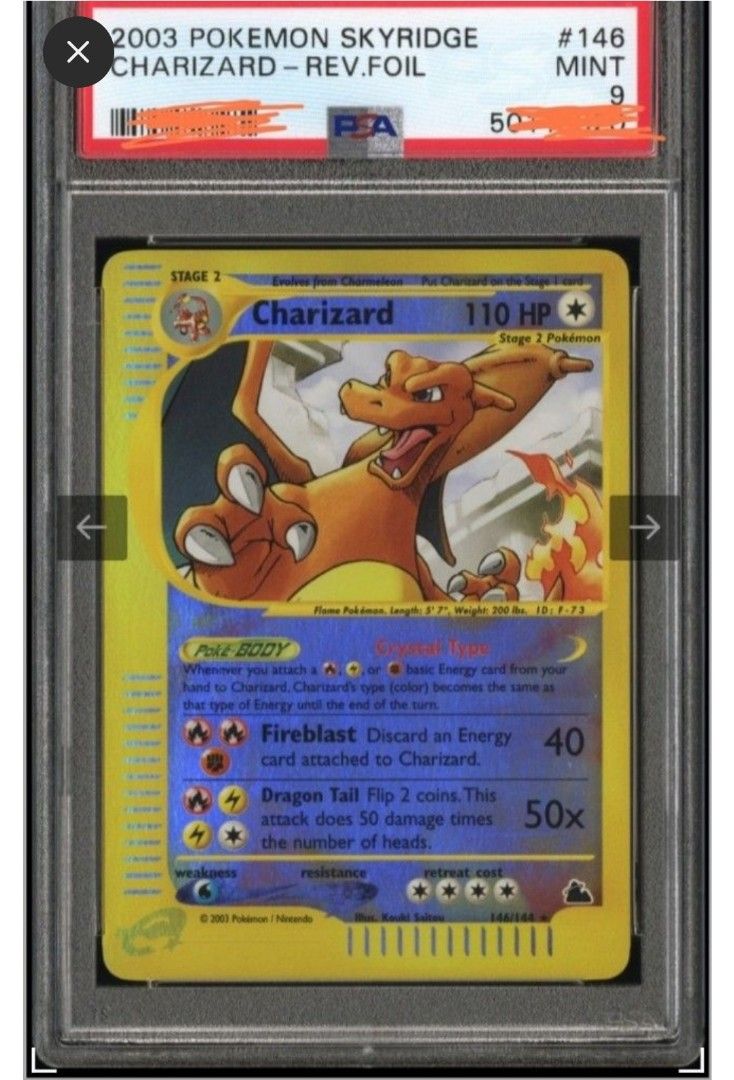 Pokemon Charizard Skyridge #146 PSA 9 Reverse Holo, Hobbies & Toys ...