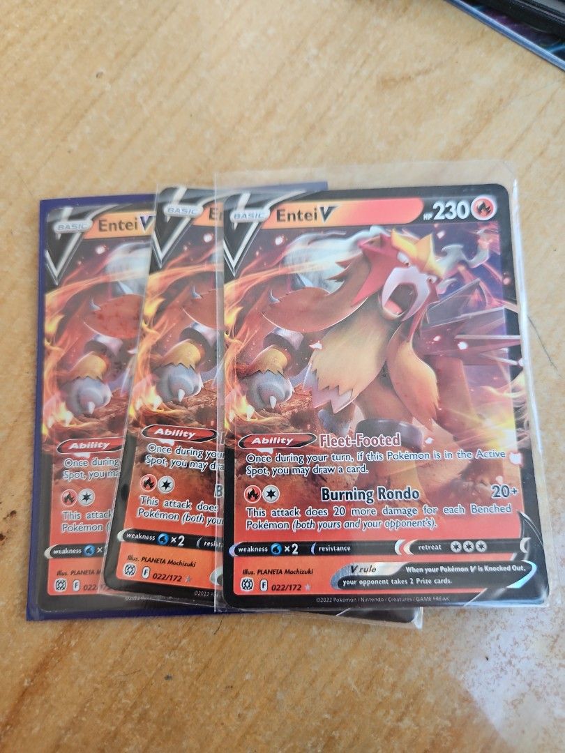 Pokemon entei V, Hobbies & Toys, Toys & Games on Carousell