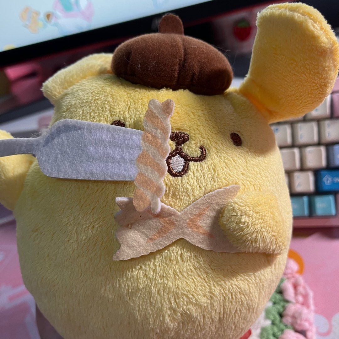 Pompompurin Foodie Mascot Plushie with Scone, Hobbies & Toys, Toys ...