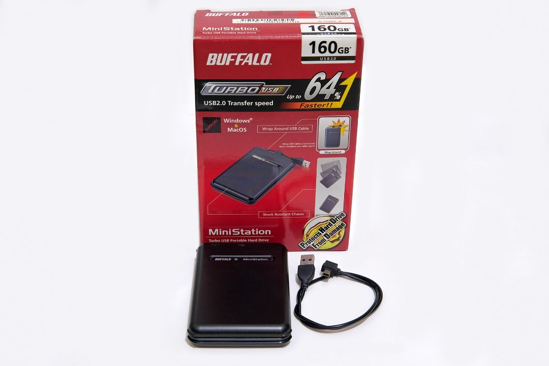 Portable Hard Disk Buffalo ministation 160GB Made in Japan (S/No ...