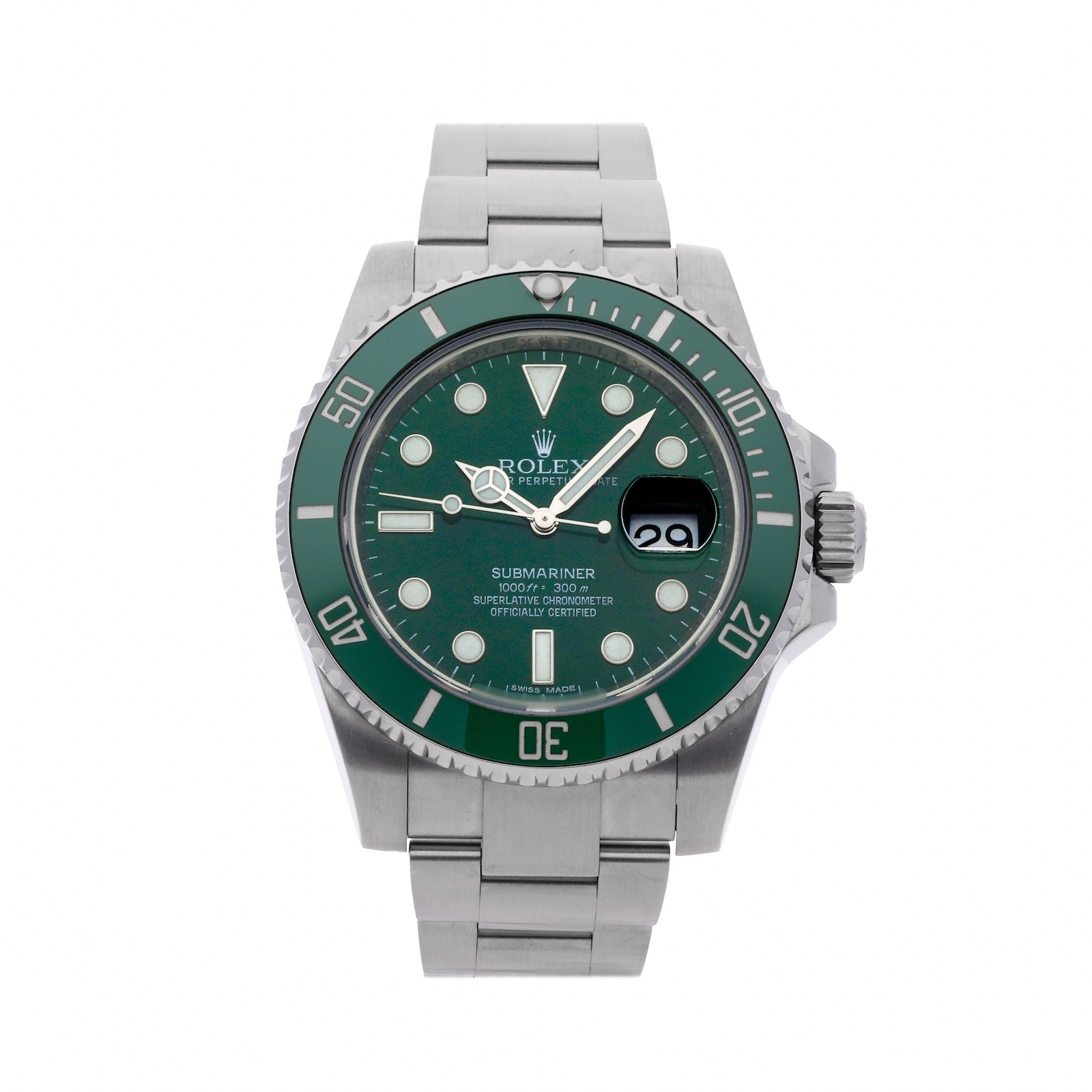 Pre-Owned Rolex Submariner Date Hulk 116610LV, Luxury, Watches on Carousell