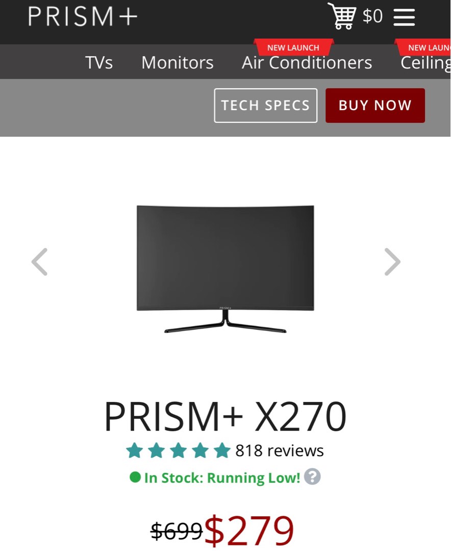 Prism+ Monitor X270, Computers & Tech, Parts & Accessories, Monitor ...