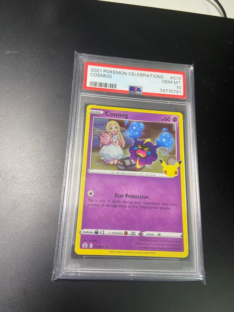 PSA 10 Cosmog 013/025 Holo Celebrations 2021 Pokémon Card, Hobbies & Toys, Toys & Games on Carousell