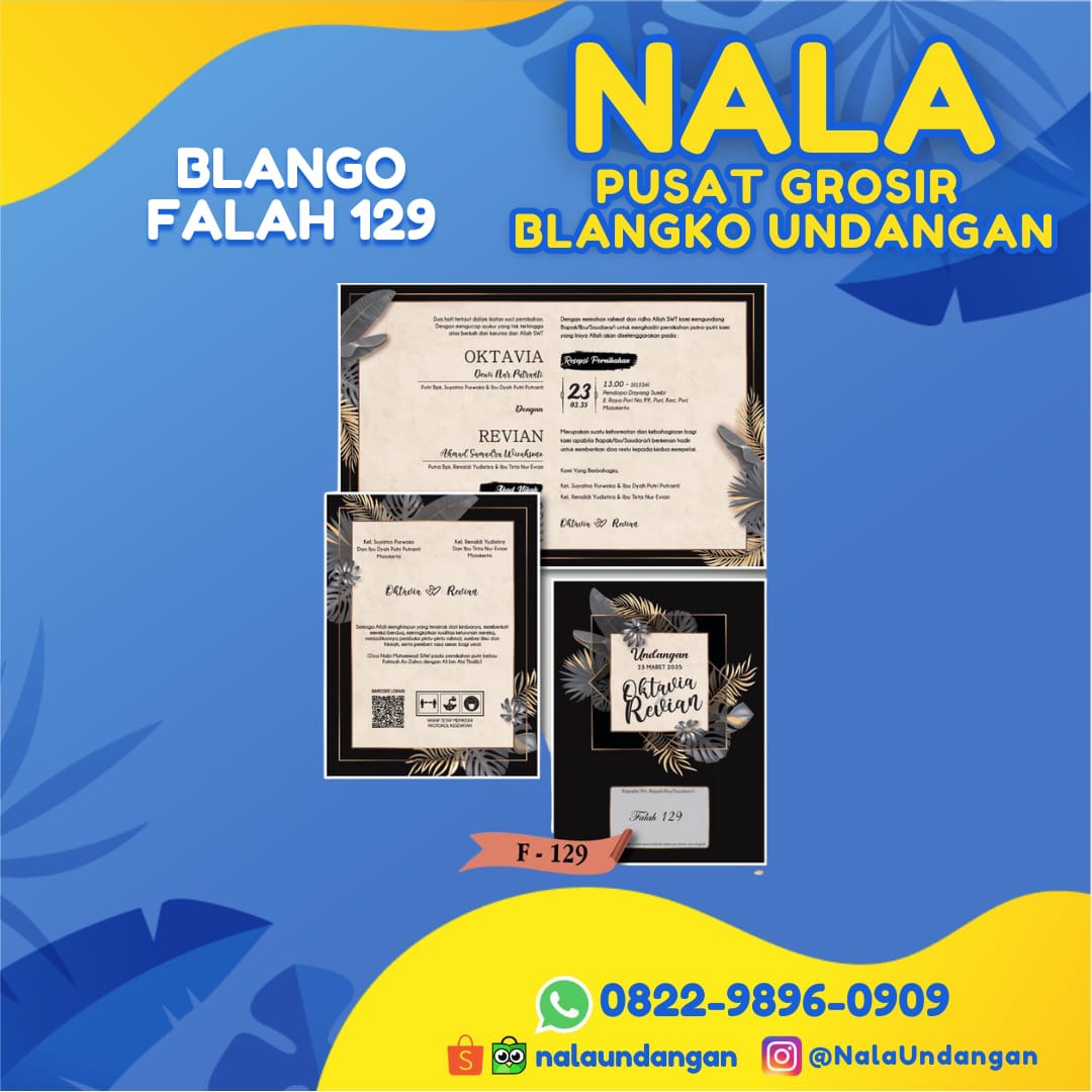 Pusat Grosir Blangko Undangan, Falah 129, 082298960909 Nala Undangan, Undangan Murah on Carousell