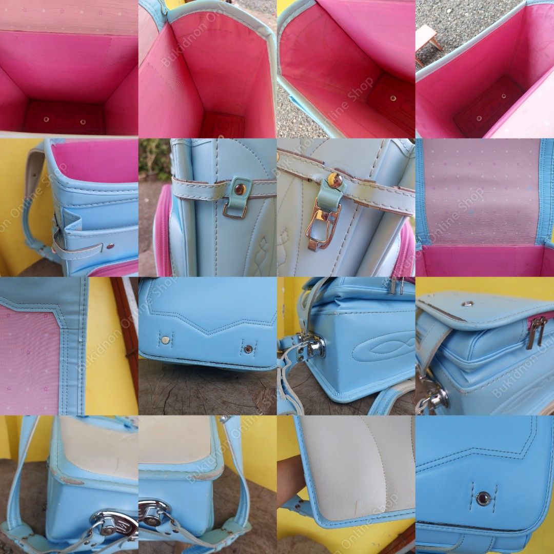 Randoseru School Bag Japanese Backpack / Light Blue and Pink V022 on ...