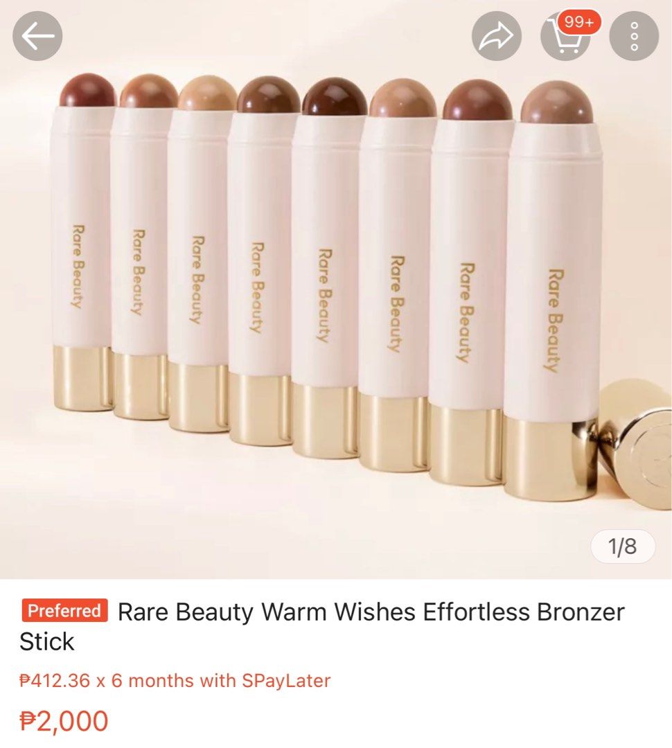 Rare Beauty Cream Bronzer (Happy Sol), Beauty & Personal Care, Face ...