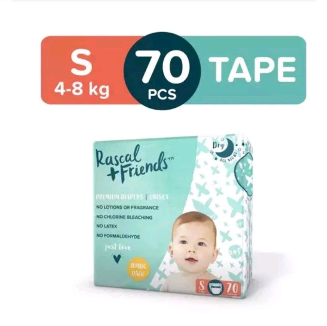 Rascal and friends tape diapers S size - 105 pieces, Babies & Kids ...