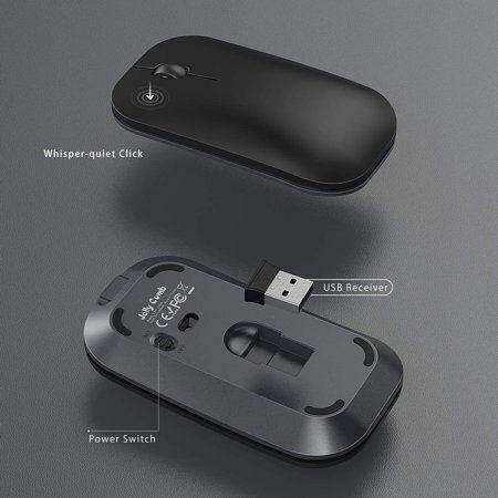 Rechargeable Wireless Keyboard Mouse, Jelly Comb Ergonomic Ultra Slim ...