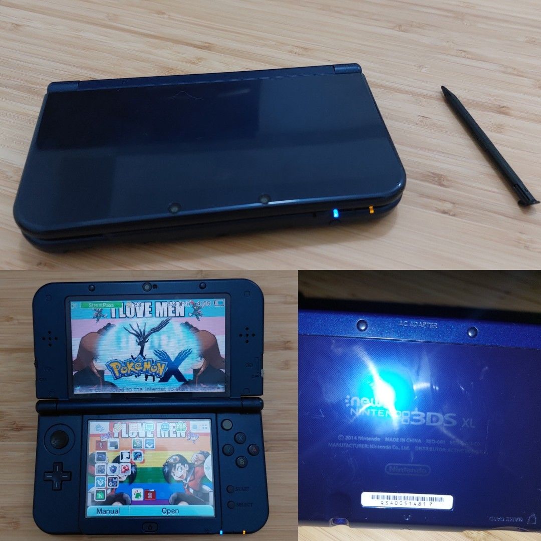 (RUSH) New Nintendo 3ds XL - Metallic Blue CFW (Jailbroken), Video ...